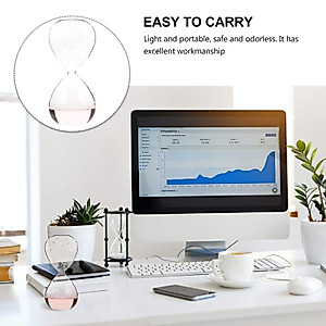 Glass Hourglass Timer Liquid Hourglass Liquid Motion Timer Hourglass Bubble Singing Hourglass Home Decorations Birthday Gifts (Pink) Water Wiggler