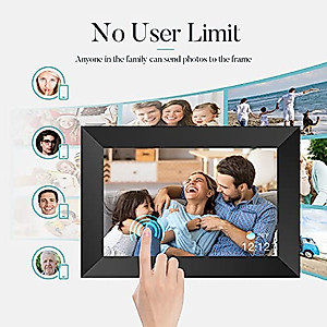 Digital Picture Frame Dreamtimes 8 Inch WiFi Digital Photo Frame with IPS HD Touch Screen, Latest Upgraded Version, US Design, Easy Setup to Share Photos or Videos Remotely via AiMOR App from Anywhere