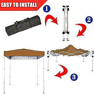 Sunnyglade 6x4 Ft Pop-Up Canopy Tent Outdoor Portable Instant Shelter Folding Canopy with Carry Bag