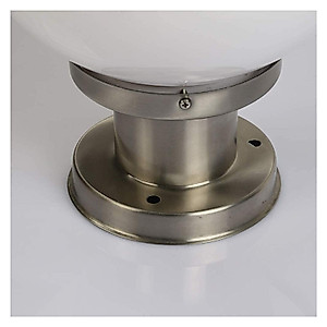 YMJ Solar Outdoor Post Light Fixture LED Cast Aluminum with Stainless Steel Pier Mount Base, Solar Pillar Light for Garden Home Hallway Porch Garage (Size : 9.84inch)