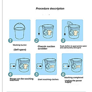 Mini Washing Machine - 27W High Power Turbo Washer Multifunctional Portable Washing Machine USB Powered Mode, Suitable for Travel, Camping, Student Dorm, Business Travel