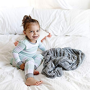 Burt's Bees Baby - Cable Knit Blanket, Baby Nursery & Stroller Blanket, 100% Organic Cotton, 30" x 40" (Heather Grey), 1 Count (Pack of 1)