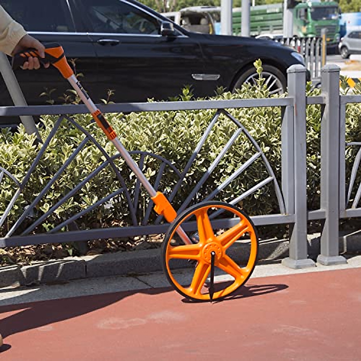 Distance Measuring Wheel, Prostormer 12.5" Foldable Rolling Measure Wheel in Feet with Kickstand and Carrying Bag, Measurement Up To 9999.9Ft