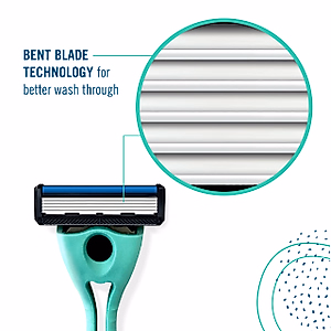 Preserve Shave 5 Five Blade Refillable Razor, Made from Recycled Materials, Poppy Red and Preserve Five Blade Wave Replacement Cartridges for Preserve Shave Five Recycled Razor (4 Count) Bundle