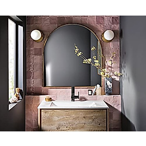 Moen Doux Matte Black One-Handle High Arc Laminar Stream Bathroom Faucet, S6910BL