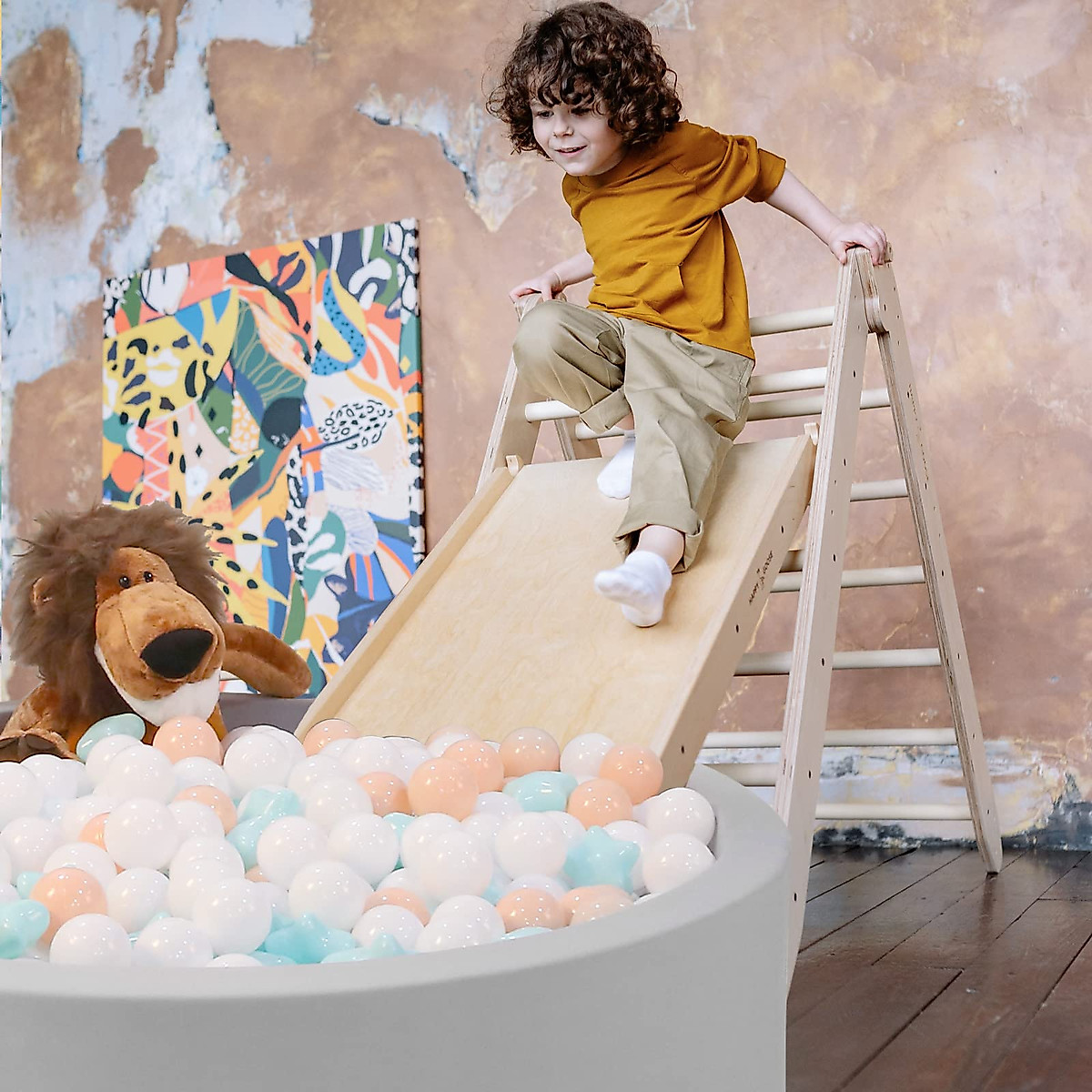 Ball Pit Balls Play Balls for Babies, Small Balls Stars for Kids Playpen Plastic Balls for Babies Ball Pool Puppy Playballs, Orage Pink Green White