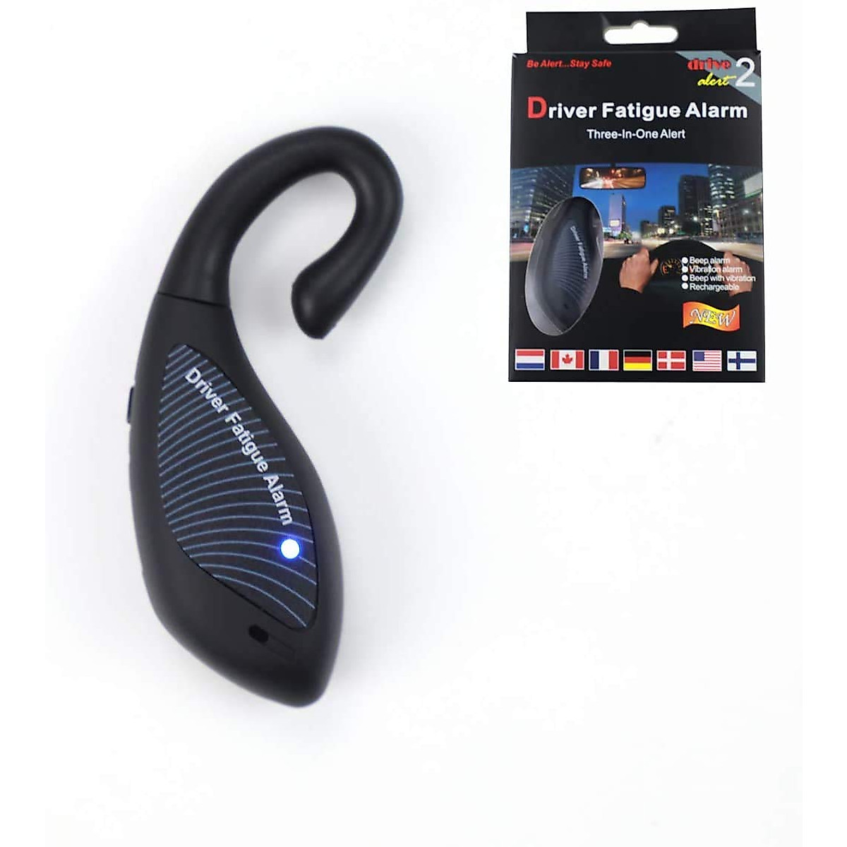 LGI Driver Fatigue Alarm 3 in 1 Inside Sleep Alarm for Drivers Security Guards Nap Zapper Alarm Security Car Alarm System Drivers Security Guards Anti Sleep Alarm nap Alert