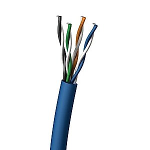 Legrand - C2G Cat5e Shielded Strand Cable, Bulk Ethernet Cable, Blue Bulk Ethernet Cable Cat5e, 1000 Foot in Wall Ethernet Cable, 1 Count, C2G 32388