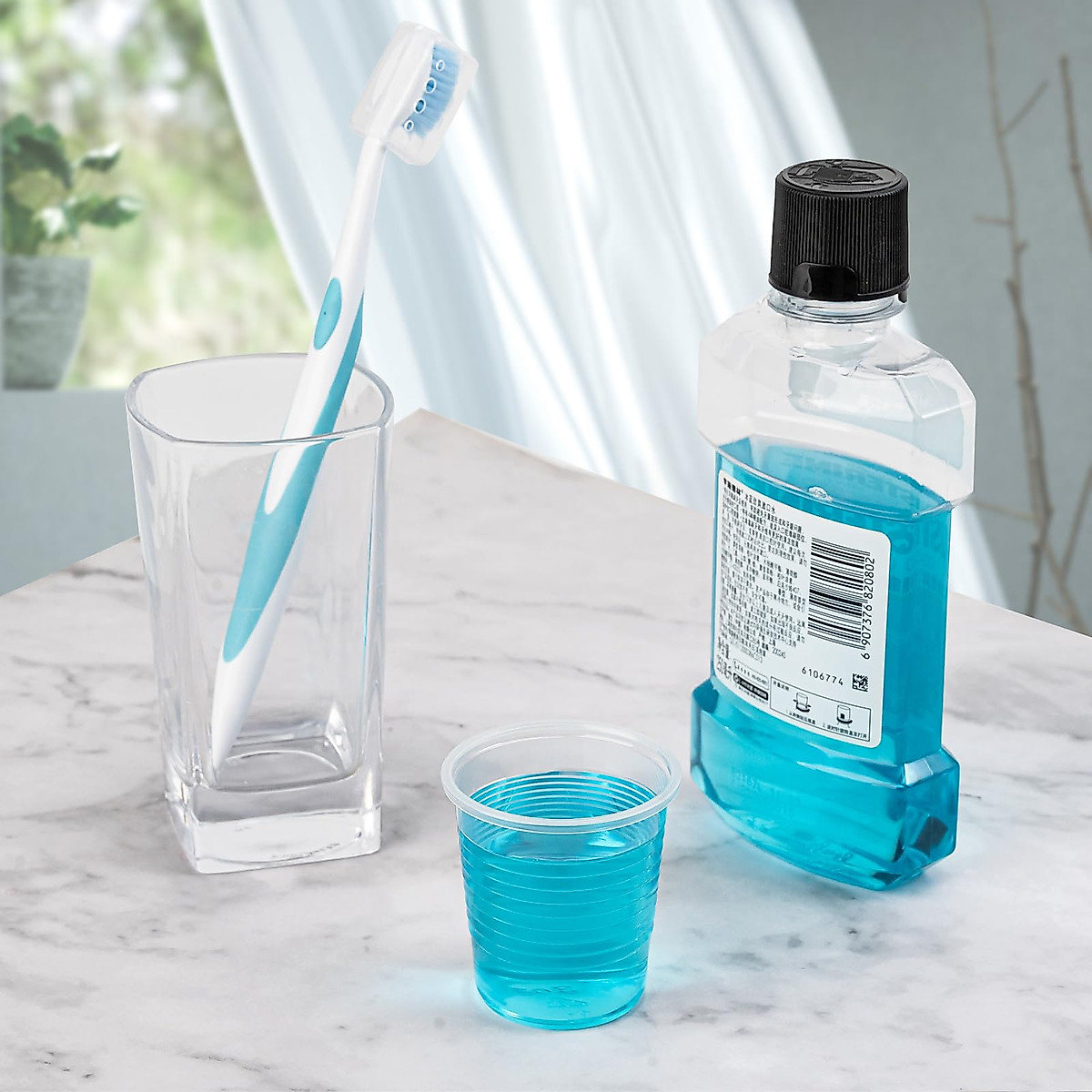 YEEHAW 3 oz Disposable Plastic Cups, 500 Pack, BPA-Free, Clear, Bathroom Mouthwash Cups, Ideal for Parties and BBQ