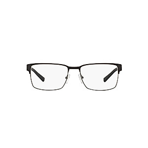 A|X ARMANI EXCHANGE Men's AX1019 Square Prescription Eyeglass Frames, Matte Black/Demo Lens, 54 mm