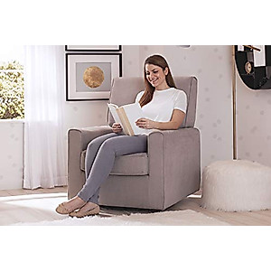 Delta Children Ava Nursery Glider Swivel Rocker Chair, Dove Grey