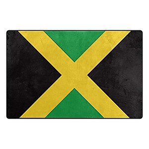 Ainans Jamaica Flag Area Rug Carpet Non-Slip Floor Mat Doormats for Living Room Bedroom 60 x 39 inches