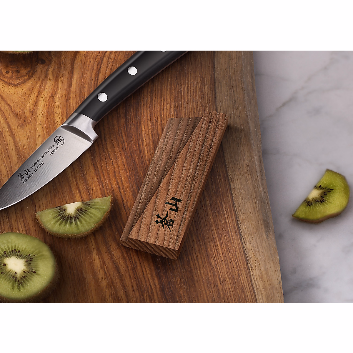 Cangshan 1021509 Solid Ash Wood Magnetic ANCHOR Knife Sheath Only for 3.5-Inch Paring Knife