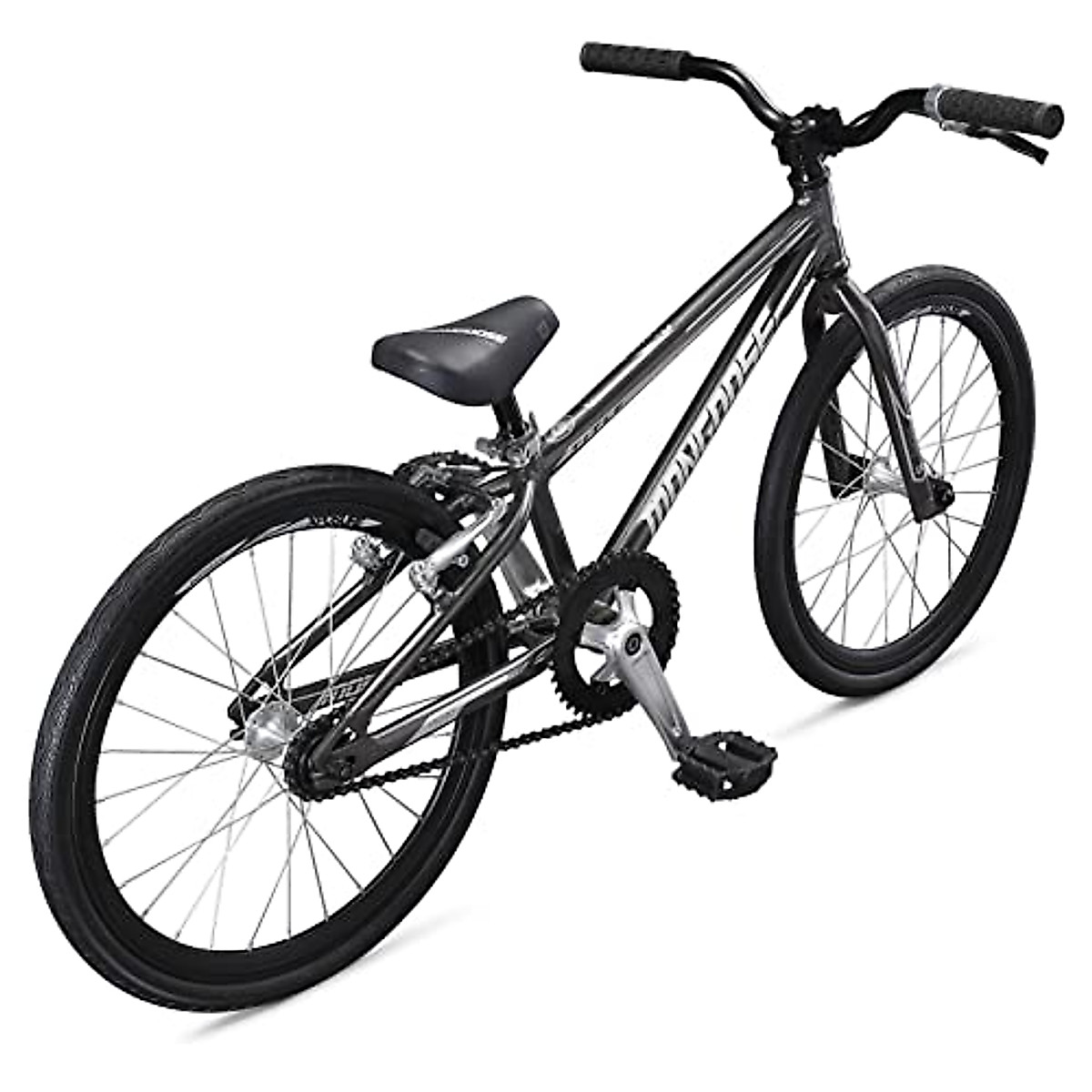 Mongoose Title Micro BMX Race Bike, 20-inch Wheels, Beginner Riders, Lightweight Tectonic T1 Aluminum Frame and Internal Cable Routing, Charcoal