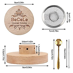 Cocktail Smoker Kit,Cocktail Accessories,Bartender Accessories,Home Bar Accessories,Gift for Men,Drink Making Kit,Whisky Gift Ser for Men,Cocktail Set,Outdoor Smoker,Home Bar Tool Set
