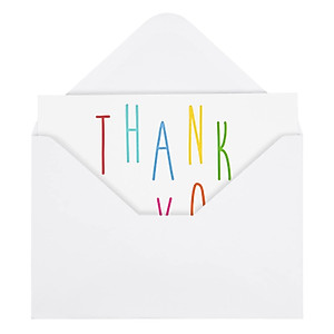 Juvale 48 Pack Thank You Note Cards with Envelopes for Kids Birthday, Baby Shower, Blank Inside (4x6 In)