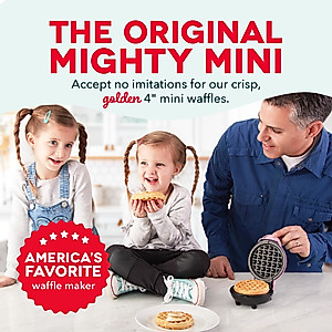 DASH Mini Maker for Individual Waffles, Hash Browns, Keto Chaffles with Easy to Clean, Non-Stick Surfaces, 4 Inch, Pink