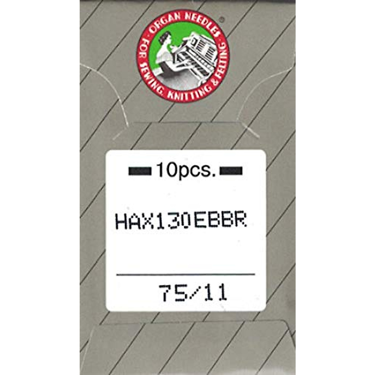 10 ORGAN HAX130EB HAX130EBBR Needles for Brother PR-600 PR-650 PR-1000 (Size 11 (Metric 75)