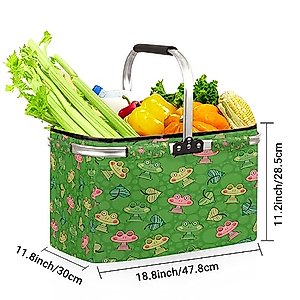 Tavisto Childish Frog Versatile and Durable Reusable Grocery Tote Bag - Spacious and Foldable with Fun Print Designs - Perfect for Shopping, Picnics, and Storage