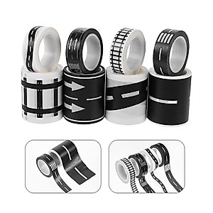 Healifty 8 Rolls Race Car Track Road Tape Railway Track Sticker Stick to Floors and Walls Tape Washi Tape Play Vehicle Supplies for Kid Toy Birthday Gifts Mixed Styles