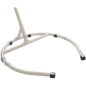 Crosley Furniture KO70230LB Cleo Indoor/Outdoor Wicker Hanging Egg Chair with Stand, Light Brown with Sand Cushions