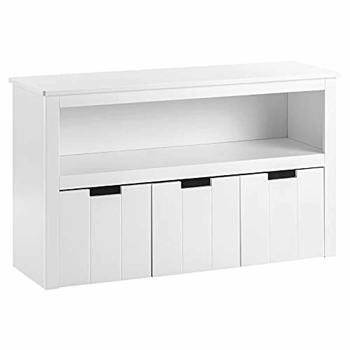 ZENODDLY Kids Toy Storage Organizer for Kids Room Organizers and Storage - 3 Drawers with Hidden Wheels, Multifunctional Wooden Kids' Bookcases, Cabinets & Shelves for Playroom Storage, White