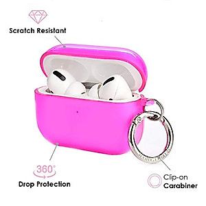 Velvet Caviar Compatible with AirPods Pro Case 2nd and 1st Generation - Cute Protective Hard Cover for Women - Neon Pink