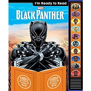 Marvel Black Panther - I'm Ready to Read with Black Panther Interactive Read-Along Sound Book - Great for Early Readers - PI Kids