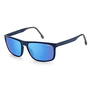 Carrera Men's 8047/S Rectangular Sunglasses, Blue, 58mm, 18mm