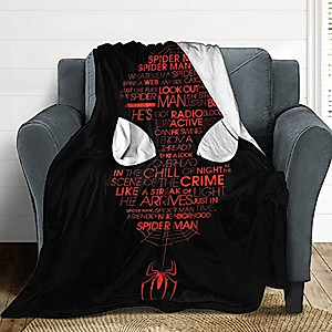 Cartoon Flannel Throw Blanket for All Seasons Superhero Soft and Cozy Medium Fleece Plush Blankets for Sofa, Couch and Bed 60"x80"