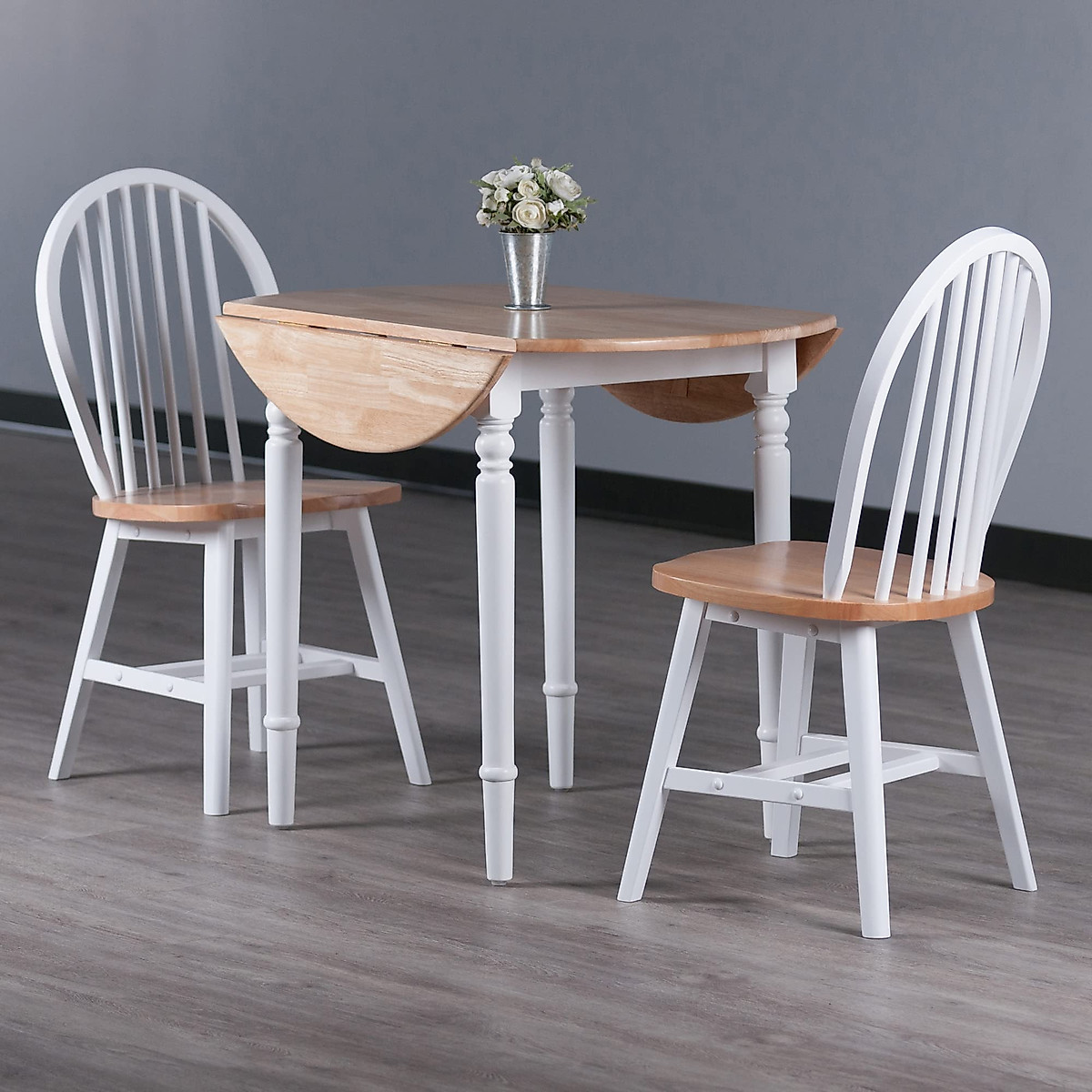 Winsome Wood Sorella Dining Set, Natural/White