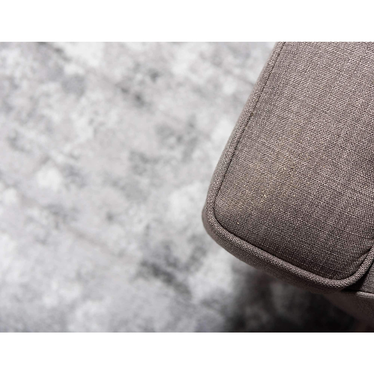 Unique Loom Sofia Collection Area Rug - Larvotto (6' 1" x 9' Rectangle, Dark Gray/ Ivory)