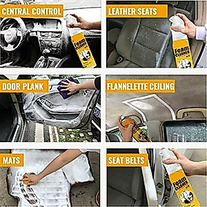 Claimseeme Foam Cleaner, Powerful Stain Removal Kit, Multipurpose Foam Cleaner, Multifunctional Foam Cleaner for Car and House Lemon Flavor All-Purpose Household Cleaners Concentrate (100ml)