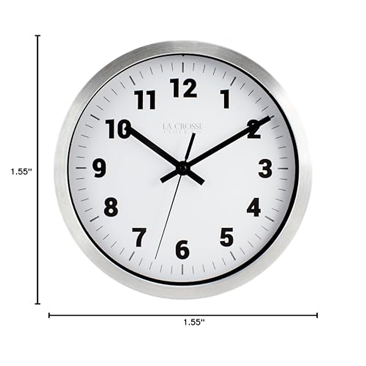 La Crosse Clock 404-2626 10-in. Nash Analog Quartz Wall Clock