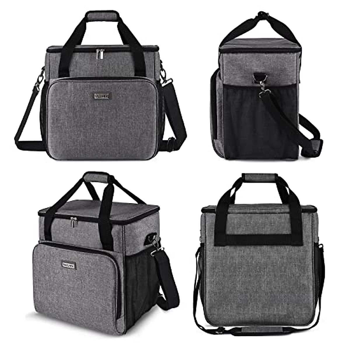 BAGLHER Coffee Maker Storage Bag,Waterproof Travel Carrying Organizer Case,Suitable for Kering Coffee Machines and Other Accessories,Dustproof Tote Bag with Shoulder Strap Grey
