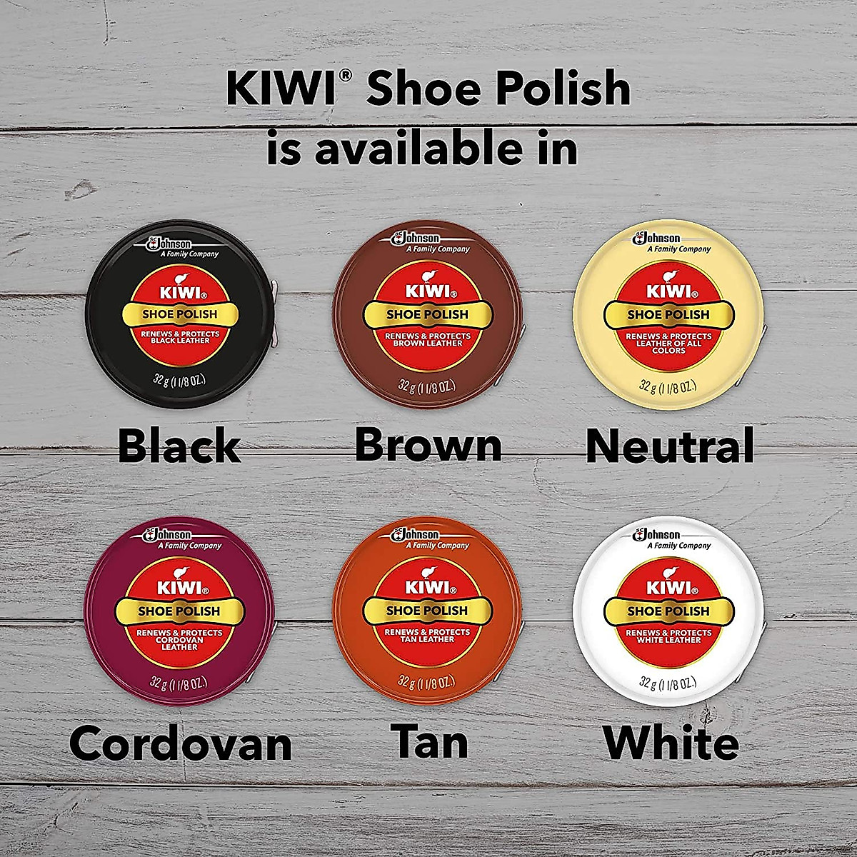 KIWI Parade Gloss Premium Shoe Polish Paste, 1-1/8 Ounce, Black - 6 Pack