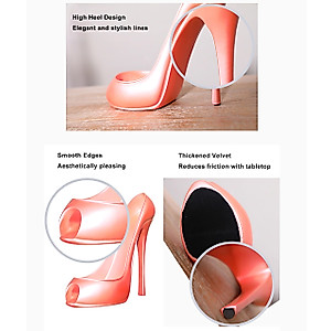 EBOXER Home High Heel Wine Bottle Holder 7.5 Inch Tall, Stylish Wine Bottle Holder Shoe High Heel Shaped for Bar Home and Decor, Red
