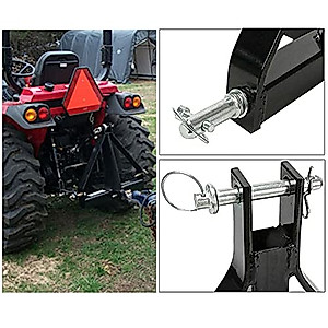 MAGQOO 3 Point 2 Inches Receiver Trailer Hitch Category 1 Tractor Tow Drawbar Adapter Compatible with BX Kubota John Deere LM25H WLM Tractor NorTrac Kioti Yanmar (Black)