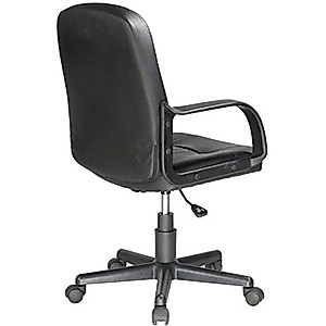Comfort Products Mid-Back Leather Office Chair, Black