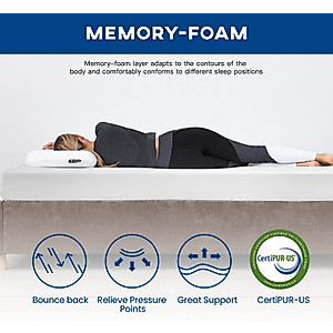 Queen Mattresses, 6 Inch Gel Memory Foam Mattress Queen for Back Pain Relief, Medium Firm Mattress in a Box, CertiPUR-US Certified, Fiberglass Free, with Washable Cover