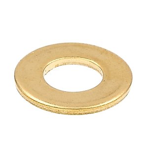 Prime-Line 9079932 Flat Washers, SAE, 5/16 In. X 3/4 In. OD, Solid Brass (50 Pack)