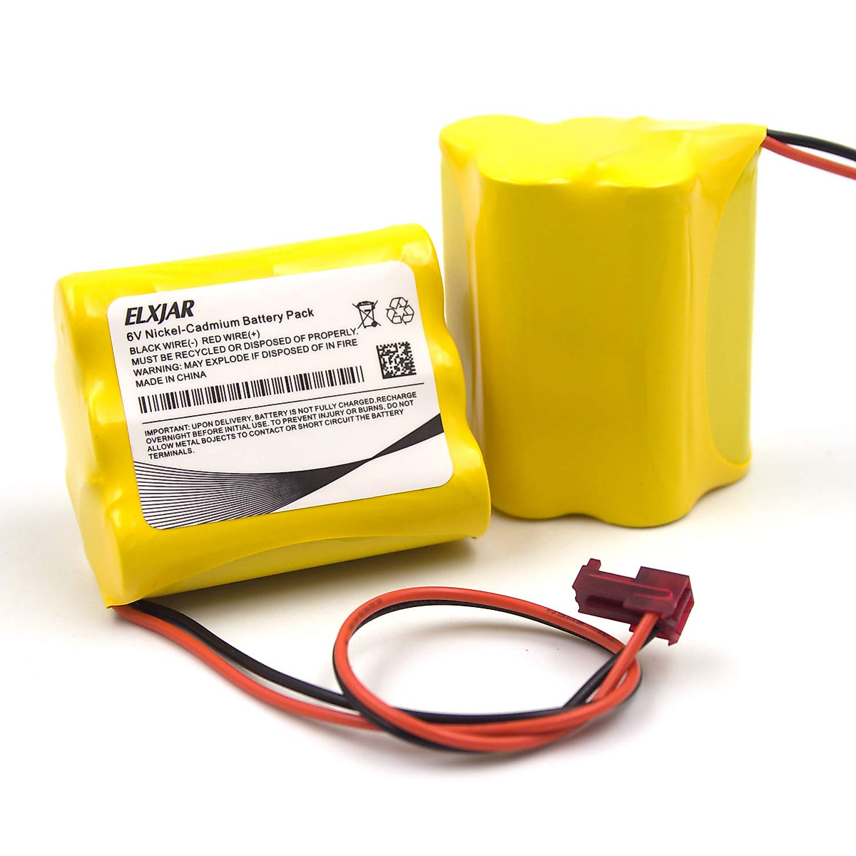 YUTSUJO (2-Pack) 6V AA Ni-CD Battery Pack Replacement for Sure-Lite 026-149, SL026-149, S/L 026-149, ANIC1204, Energizer 41B020AF17201, Dantona CUSTOM-55 Emergency Lighting