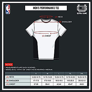 Ultra Game NBA Los Angeles Lakers Mens Active Tee Shirt, Charcoal Heather, Large