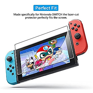 ivoler [3 Pack Screen Protector Tempered Glass for Nintendo Switch, Transparent HD Clear Anti-Scratch Screen Protector Compatible Nintendo Switch
