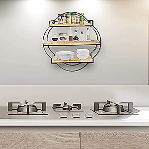 TFER Black Floating Shelves Wall Mounted Hanging Shelf Rustic Farmhouse Shelves for Wall Decor,Storage | Metal Bracket and Reclaimed Natural Wood Shelf for Living Room,Bedroom,Bathroom,Kitchen