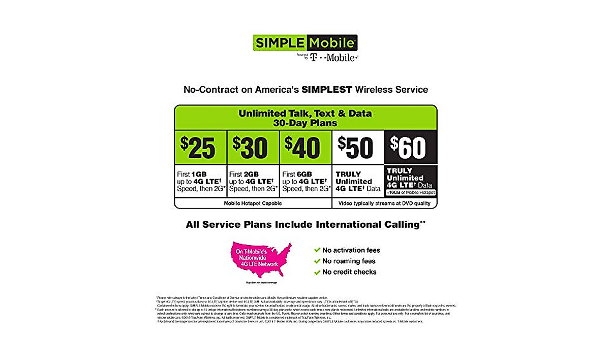 Simple Mobile ZTE ZFive2 4G LTE Smartphone - Flexible Pay-As-You-Go