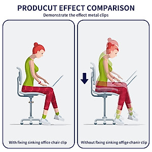 Juomid Fix Sinking Office Chair, Adjustable Height 304 Stainless Steel Chair Saver Stopper for Stop Chair Sinking Going Down Sag, with Hexagon Wrench, Cylinder 25-28mm, 0.98-1.1inch, 2pcs