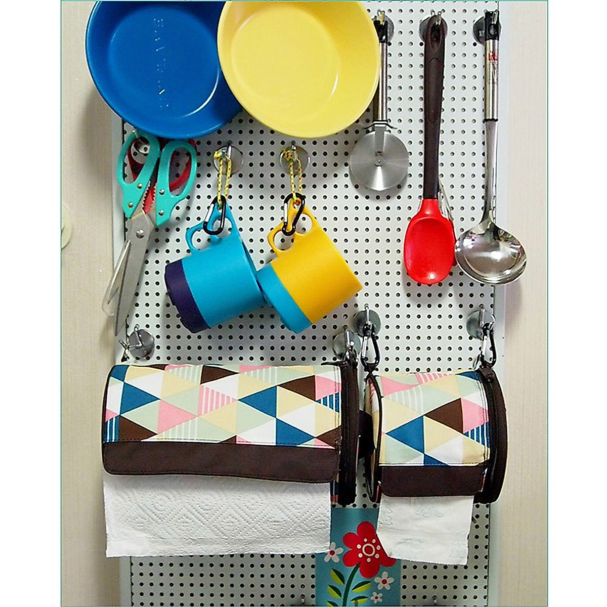 Olve Kitchen Paper Towel Holder Hanging Paper Towel Dispenser Cover for Kitchen, Camping Outdoor (Brown)