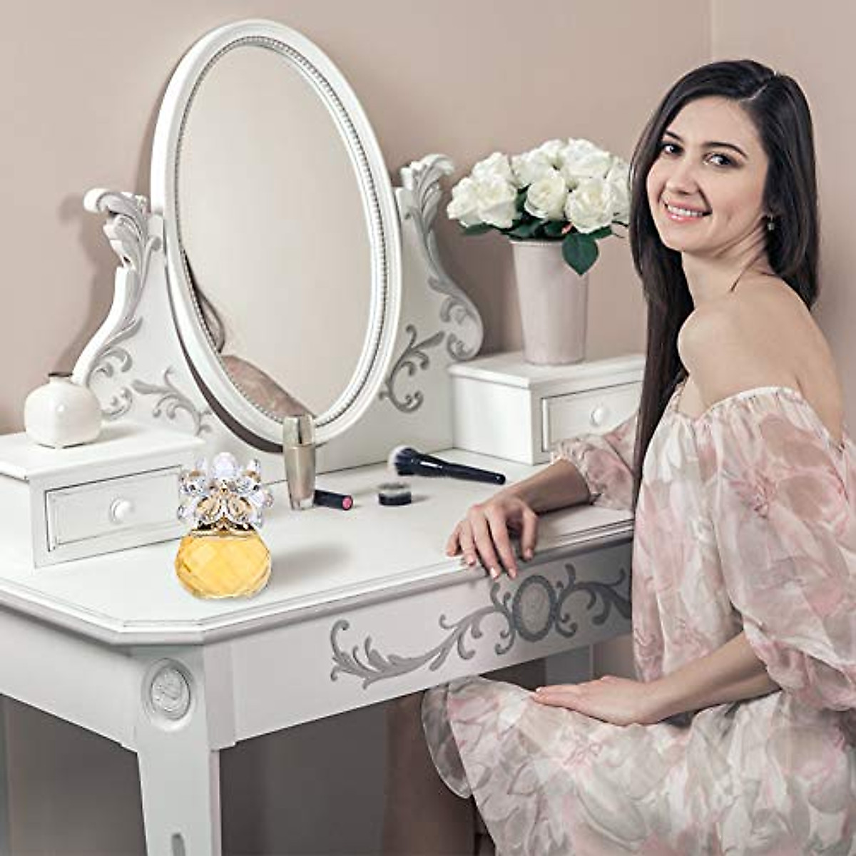 TMISHION Women Perfume, Long Lasting Flower Wood Fragrance Lady Perfume Spray for Women 60 ML (Gold)