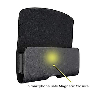AGOZ Cell Phone Case for Samsung Galaxy Note 20, Note 10+, Note 9, S23 Ultra, S22 Ultra, S22+, S21+, S20+, S20 Ultra, S10+,A32 A42 A12 A13 A14 A02s A03s Belt Clip Leather Holster (Fit with SLIM Cover)